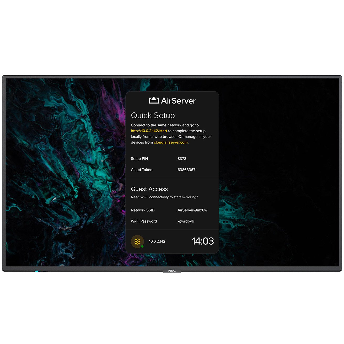 NEC MultiSync® M551 AirServer LCD 55" Midrange Large Format Display (i ...